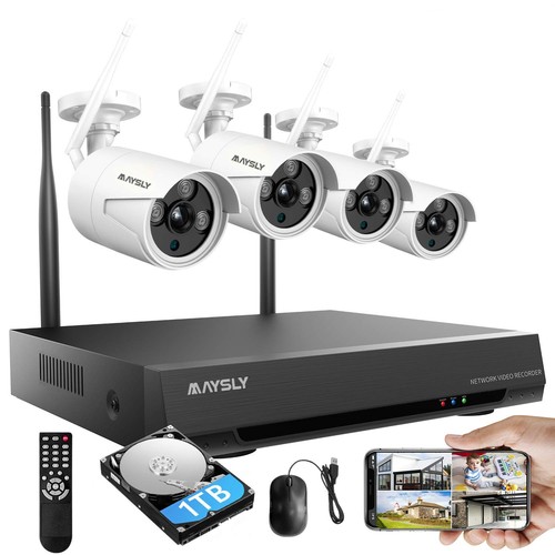 Home Security Camera System Wireless, 8CH 1080P Surveillance NVR Kits ...