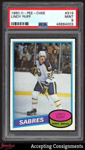 1980-81 O-Pee-Chee #319 Lindy Ruff RC Rookie PSA 9 MINT SABRES | eBay