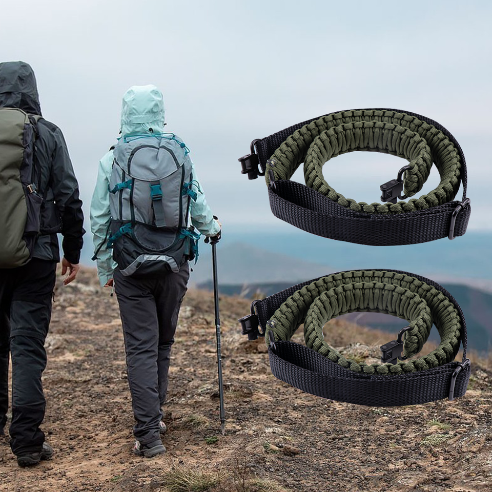Tactical 550 Paracord Rifle Gun Sling Shotgun Crossbow 2 Point ...