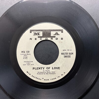 Walter Raim Singers, Plenty Of Love / Those Beautiful People, 7" 45rpm ...