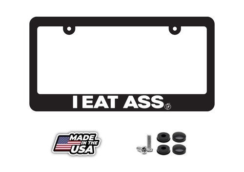 I eat ass License Plate Frame Lowered jdm funny low slow Prank | eBay