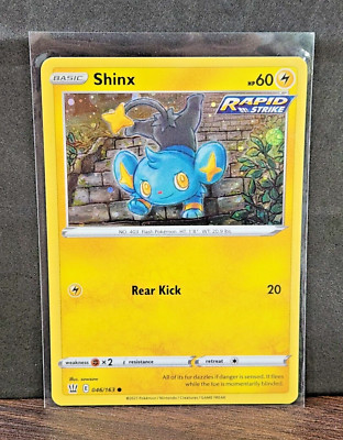 Pokemon Sword & Shield - Battle Styles Cosmos Holo Promo Shinx #046/163 ...