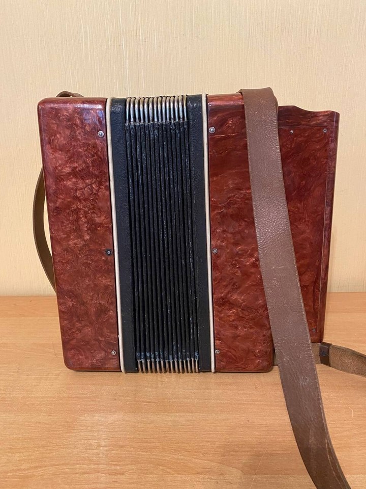 Garmoshka Button Accordion Marichka 3 Vintage GARMON HARMONICA | eBay