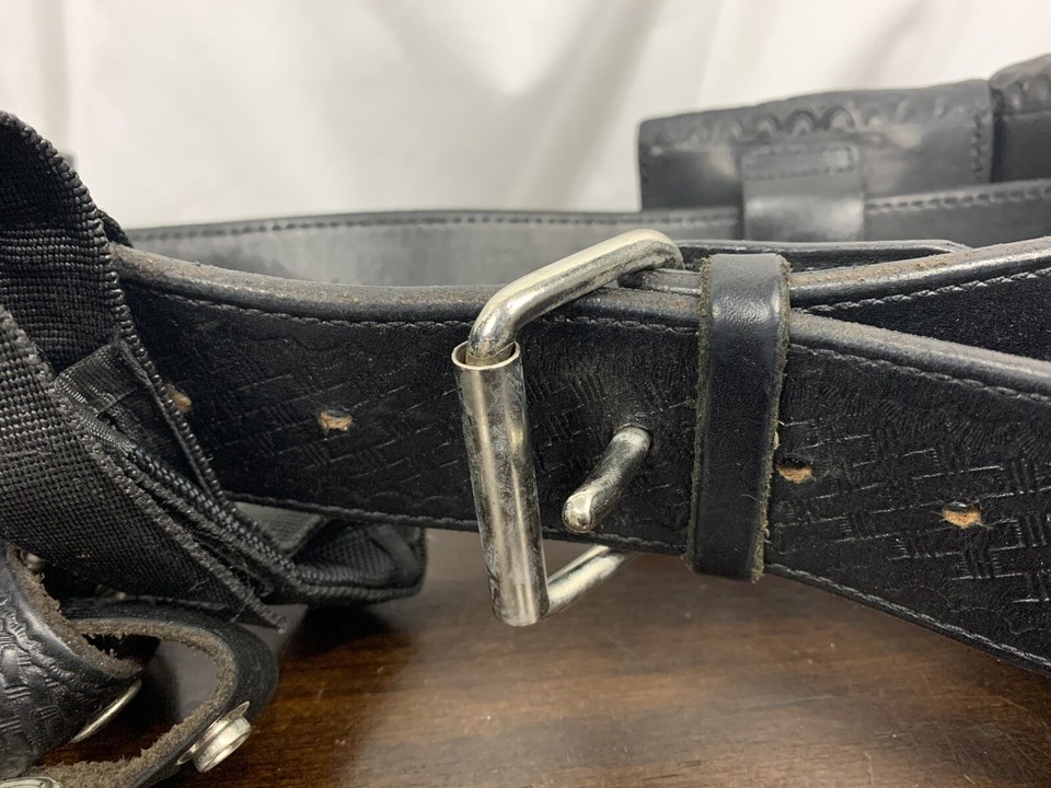 CCI Police Duty Security Belt Set Basketweave Black Size Holders Case ...