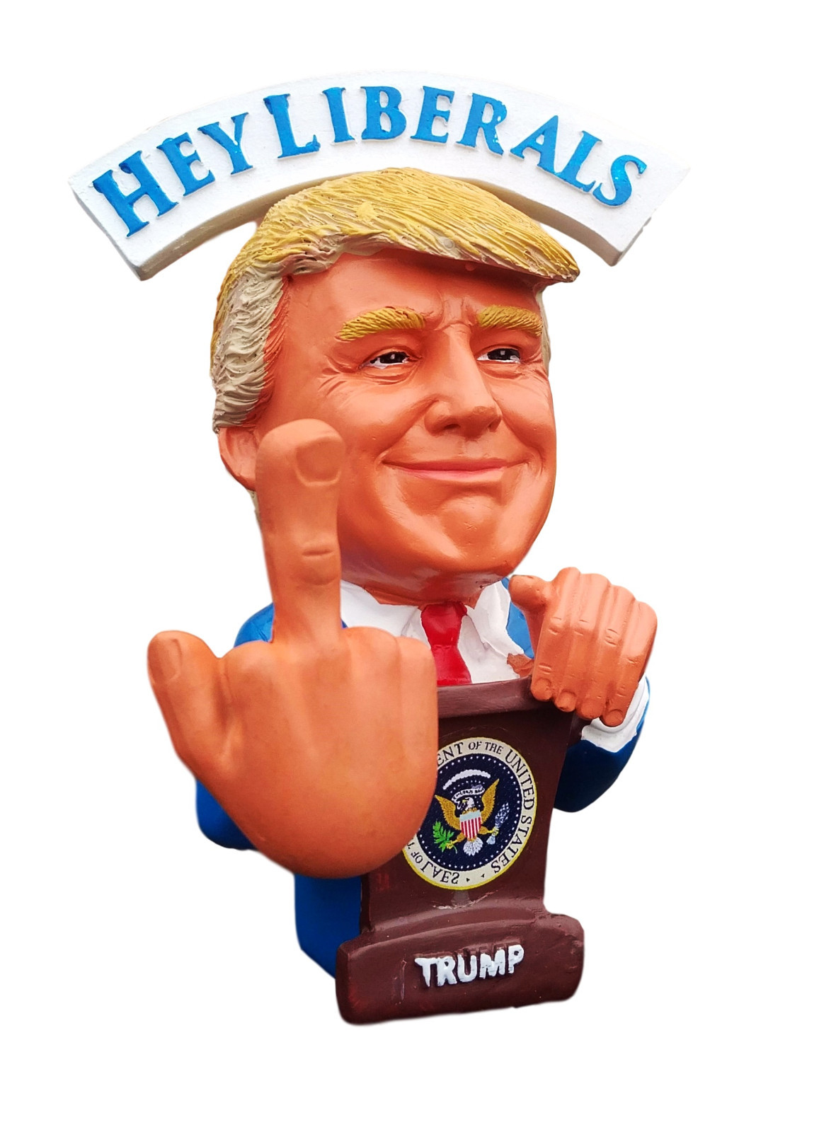 President Trump Funny Christmas F##K U Media Bobble Middle Finger ...