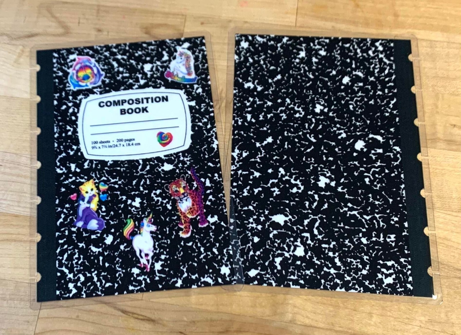 Composition Book with Sticker Front/Back Cover Set 4 use w/ MINI HAPPY ...