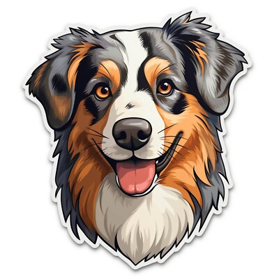 Australian Shepherd Dog Sticker Car Truck Window Bumper Graphics Vinyl ...