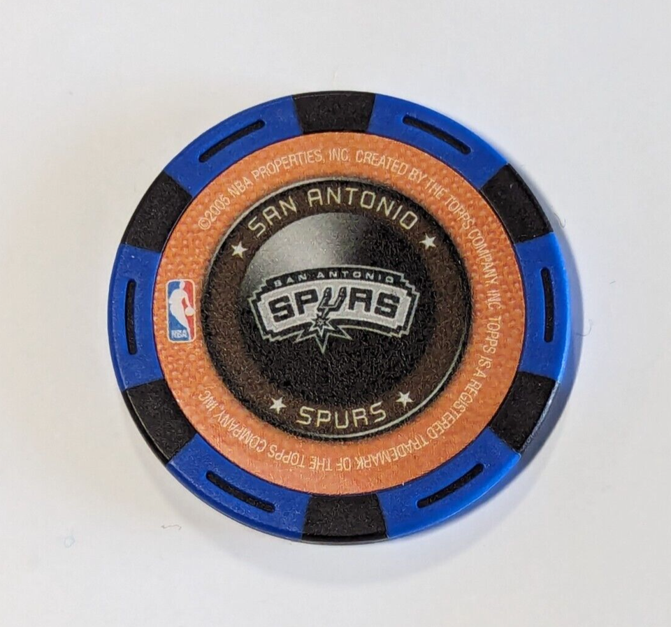 Tim Duncan Poker Chip 2005-06 NBA Topps collector chip Blue/Black | eBay
