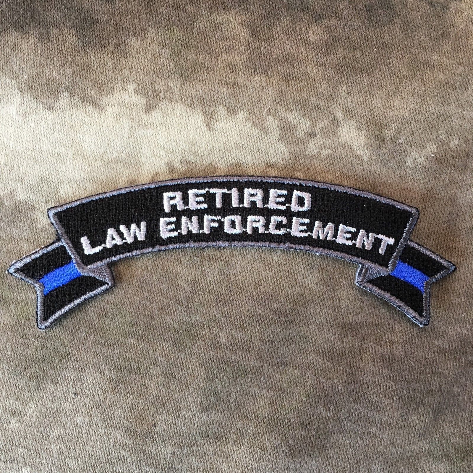 Thin Blue Line Retired Law Enforcement Rocker Patch | eBay