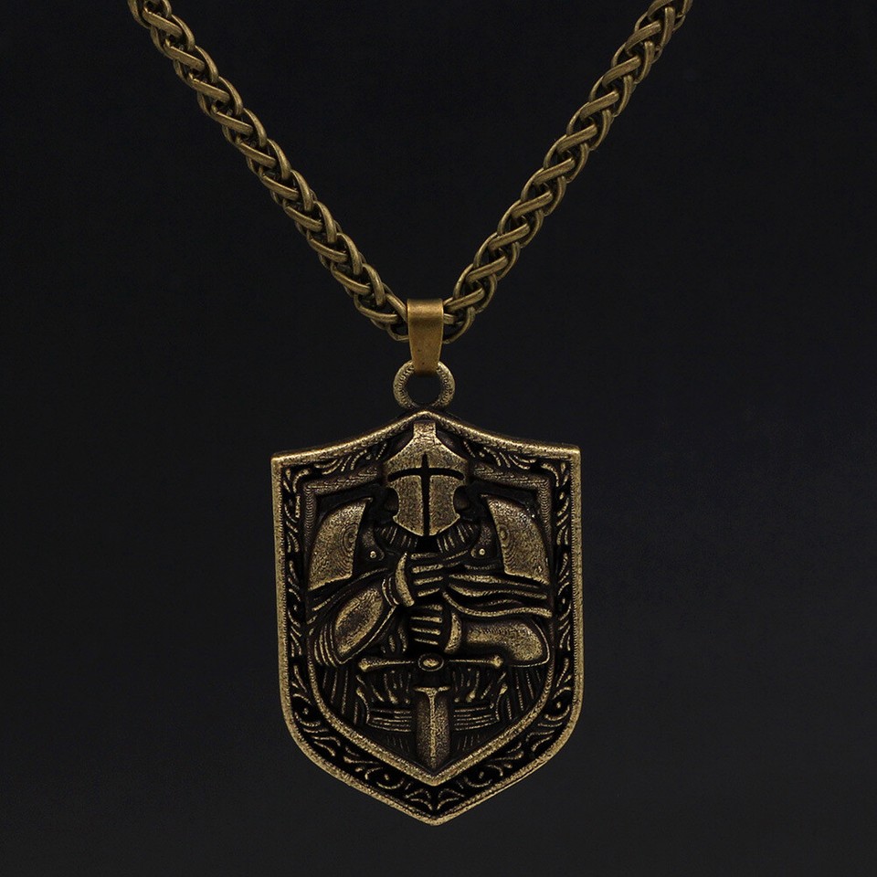 Men Crusader Pendant Christian Templar Knight Necklace Medieval ...
