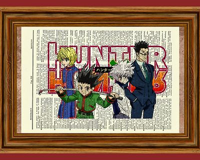 Hunter X Hunter Anime Dictionary Art Poster Picture Gon Killua Leorio ...