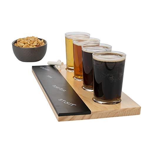 Beer Tasting Flight Sampler Set Of 4 6oz Pilsner Craft Brew Glasses ...