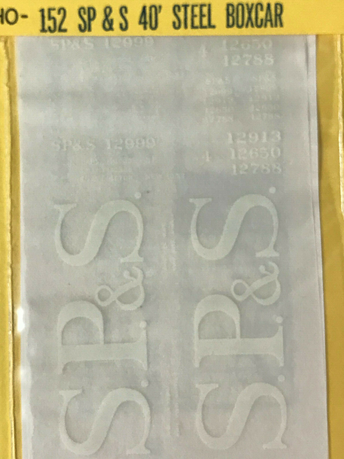 CDS Lettering Dry Transfers HO Scale #152 SPOKANE PORTLAND & SEATTLE ...