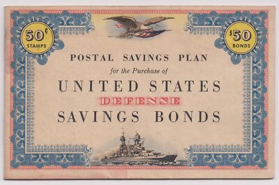 1941 United States Defense Savings Bonds booklet, 50 cent stamps | eBay