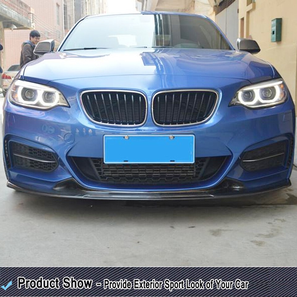 For BMW F22 M-Sport M235i M240i 2014-2019 Real Carbon Front Bumper Lip ...