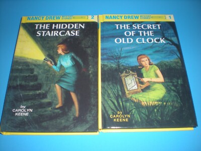 Vintage NANCY DREW Books #1 The Secret of The Old Clock #2 The Hidden ...
