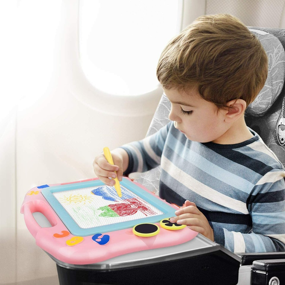 Magnetic Drawing Board Erasable for Kids Toys for Toddlers Pink Tablet ...
