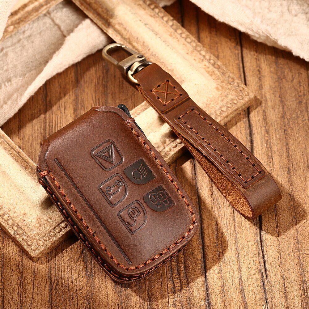 Premium Leather Car Key Case Cover Shell For Land Range Rover Discovery ...