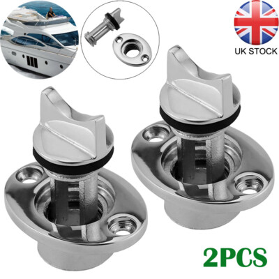 2X Stainless Steel Boat Bilge Drain Plug Marine Grade Drain Bung Tools ...