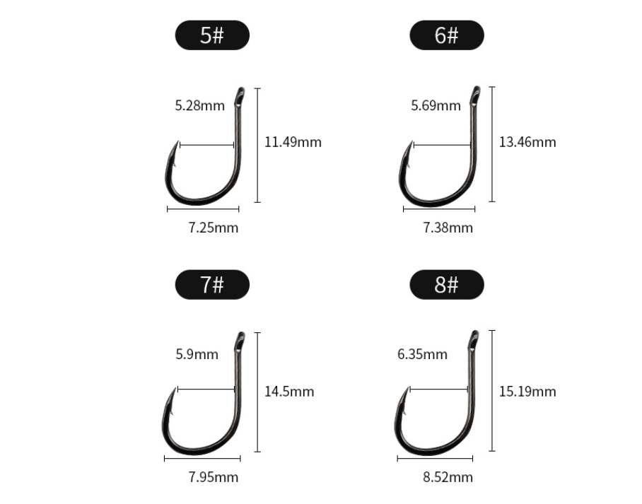 1200 Pcs /Box Small Fishing Hooks Assorted 12 Sizes Strong Sharp Fish ...