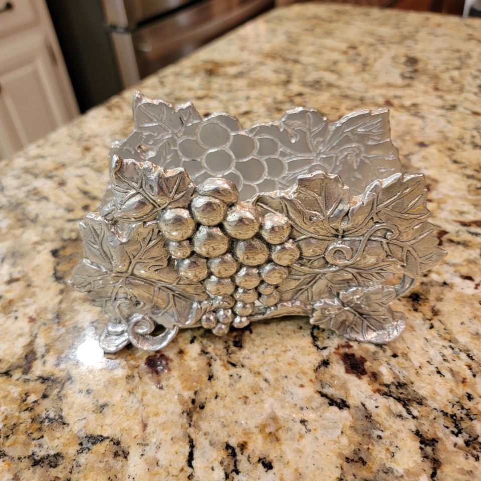 Vintage Arthur Court Silver Tone Grapes Napkin Holder | eBay