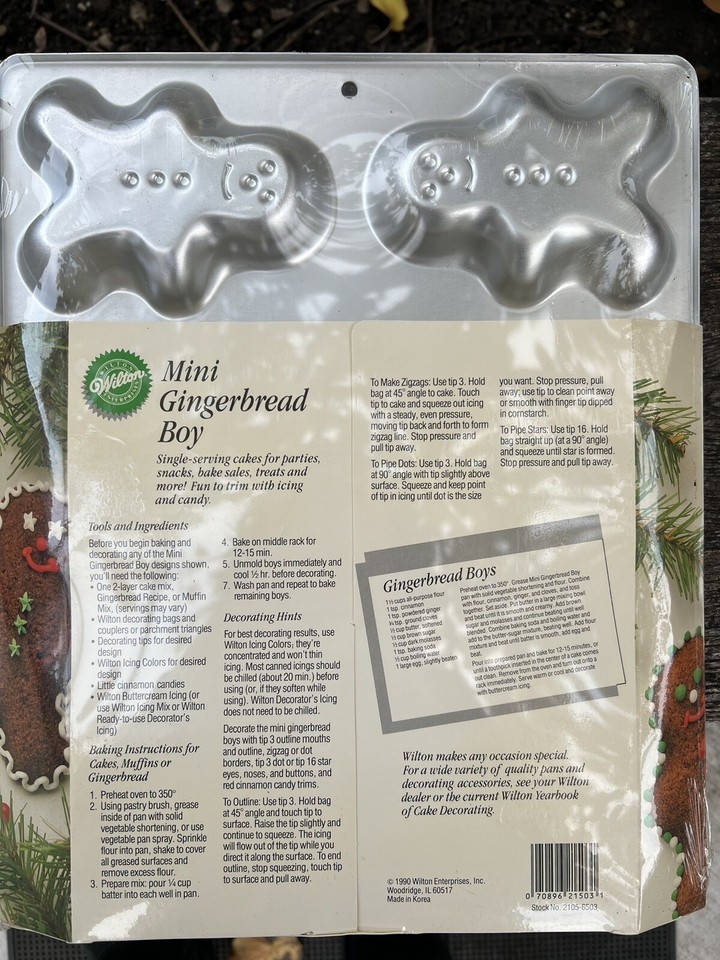 NEW Wilton Mini Gingerbread Boy Man Cake Pan -6 Cavities - 2105-6503 ...