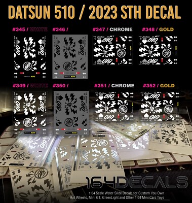 2023 STH / Basic Datsun 510 Wagon Decals 1/64 CUSTOM # 345-352 | eBay