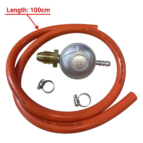 LPG Propane Hand Wheel Gas Regulator Kit 30mbar With 1M Hose Pipe And 2 ...