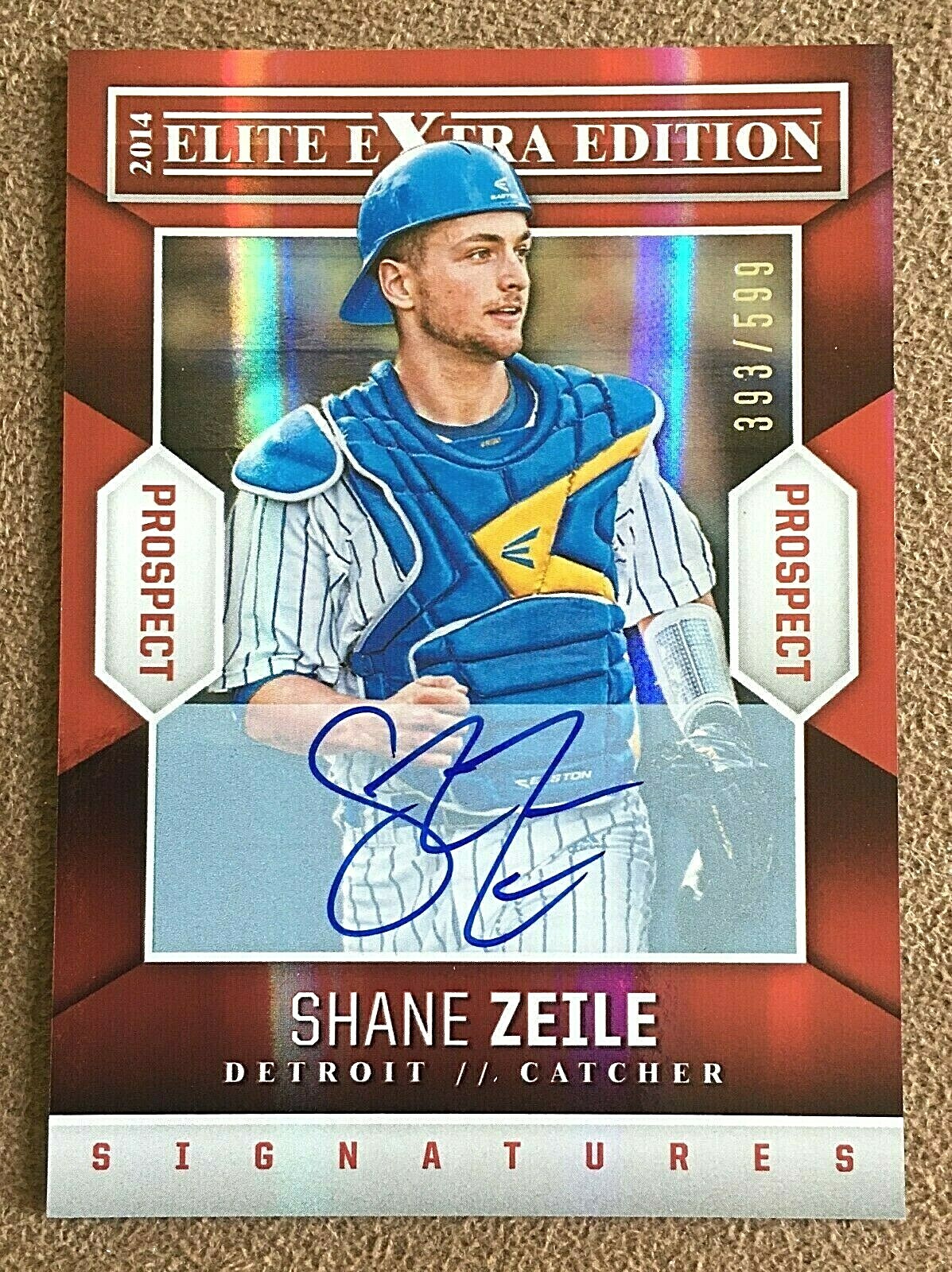 Shane Zeile 2014 Panini Elite Extra Edition Prospects Autograph #61 / ...