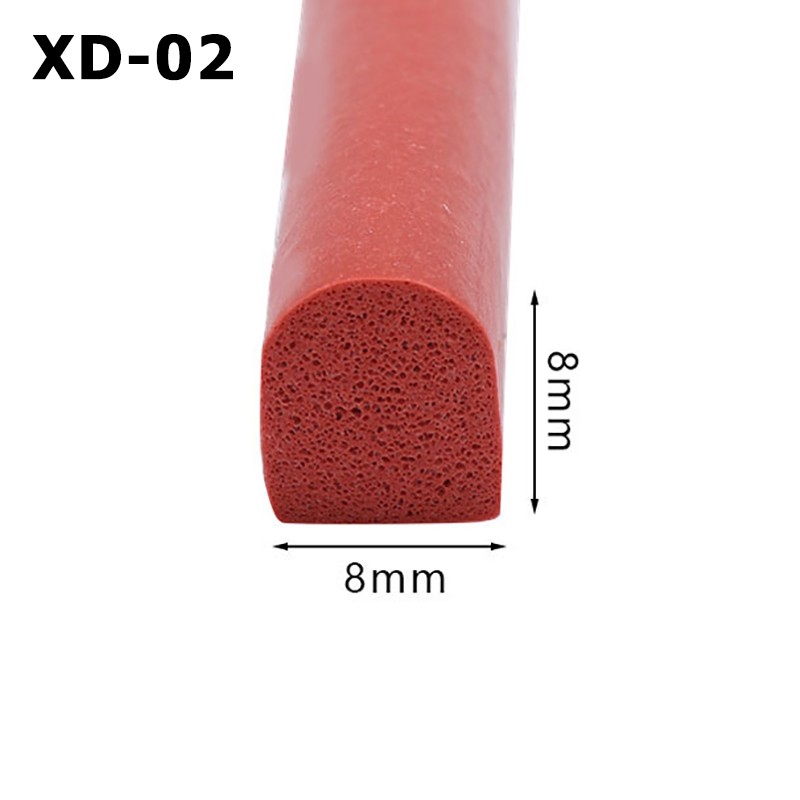 Red Silicone Rubber Sponge Strip D-Shape Closed Cell Foam Backer Rod ...