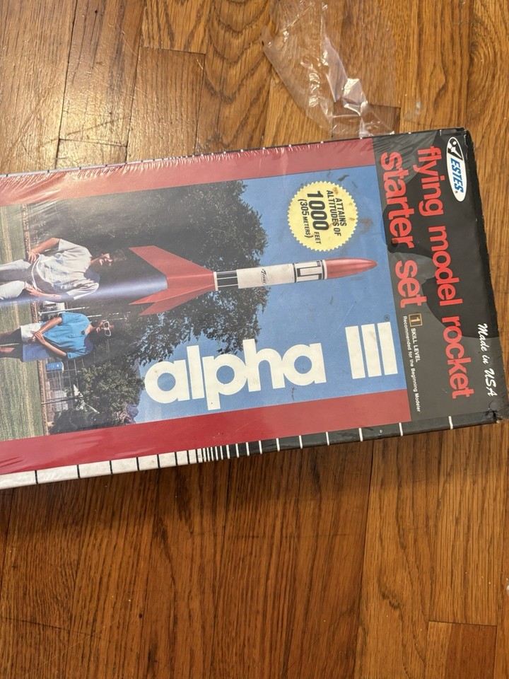 NEW Sealed Vintage 80s Estes Flying Model Rocket Set Alpha 3 Skill ...