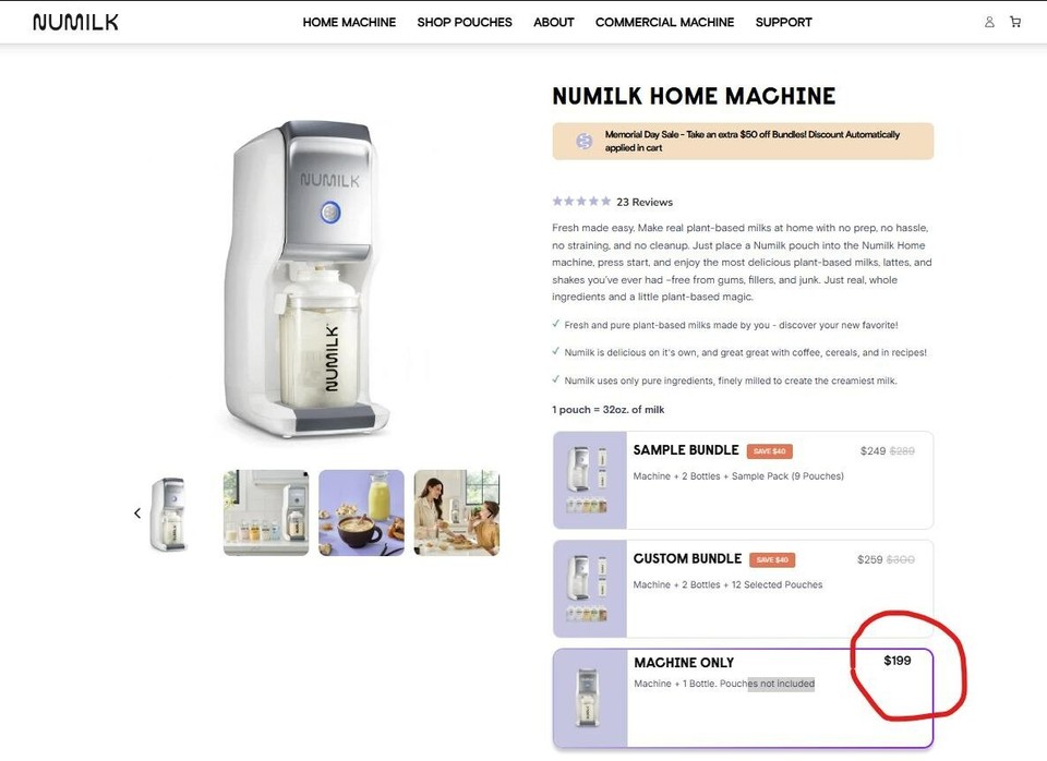 Numilk Home Machine Dairy Free Plant Base Milk Machine Ready To Drink ...