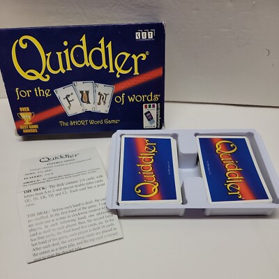 Quiddler Short Word Card Game (Open Box) Complete | eBay