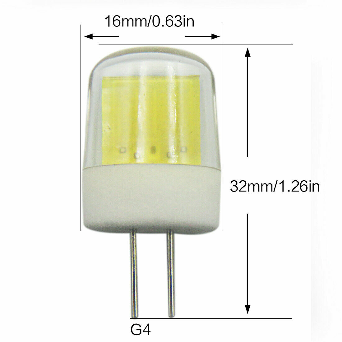 G4 GU4.0 LED Light Bulb 3W COB 1511 Flat Lights Ceramics Lamp 110V/220V ...