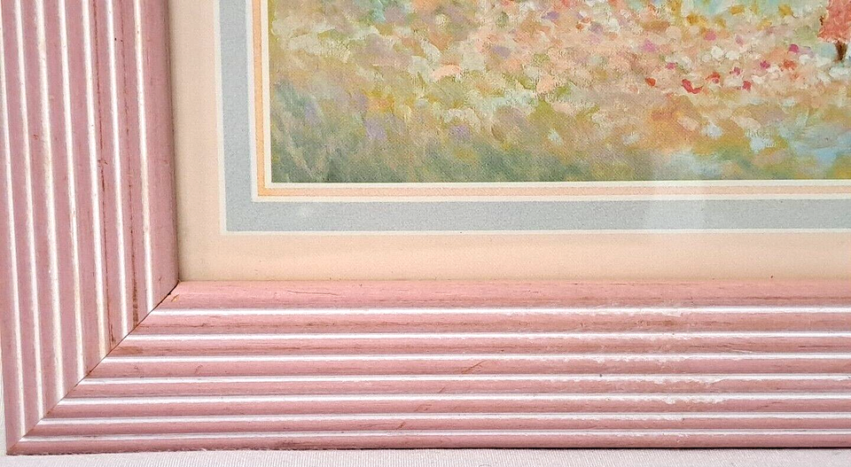 Vintage Original Nora DeBolt Art Print Three Young Ladies By The Lake ...