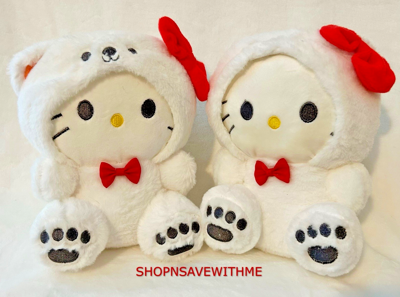 Hello Kitty Red Bow Hoodie Cuddly Stuffed Plush Twin Pack NEW | eBay