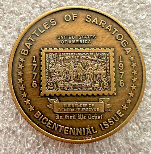 USPS Commemorative Bronze Medal, Bicentennial Issue, Battle of Saratoga ...