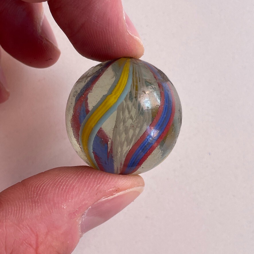 13 ANTIQUE GERMAN ? GLASS SWIRL MARBLES LARGE SIZE SMALLEST 25mm | eBay