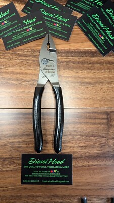 *NEW * Snap On 47ACF BLACK 6"Combo Slip Joint Pliers FAST FREE SHIPPING ...