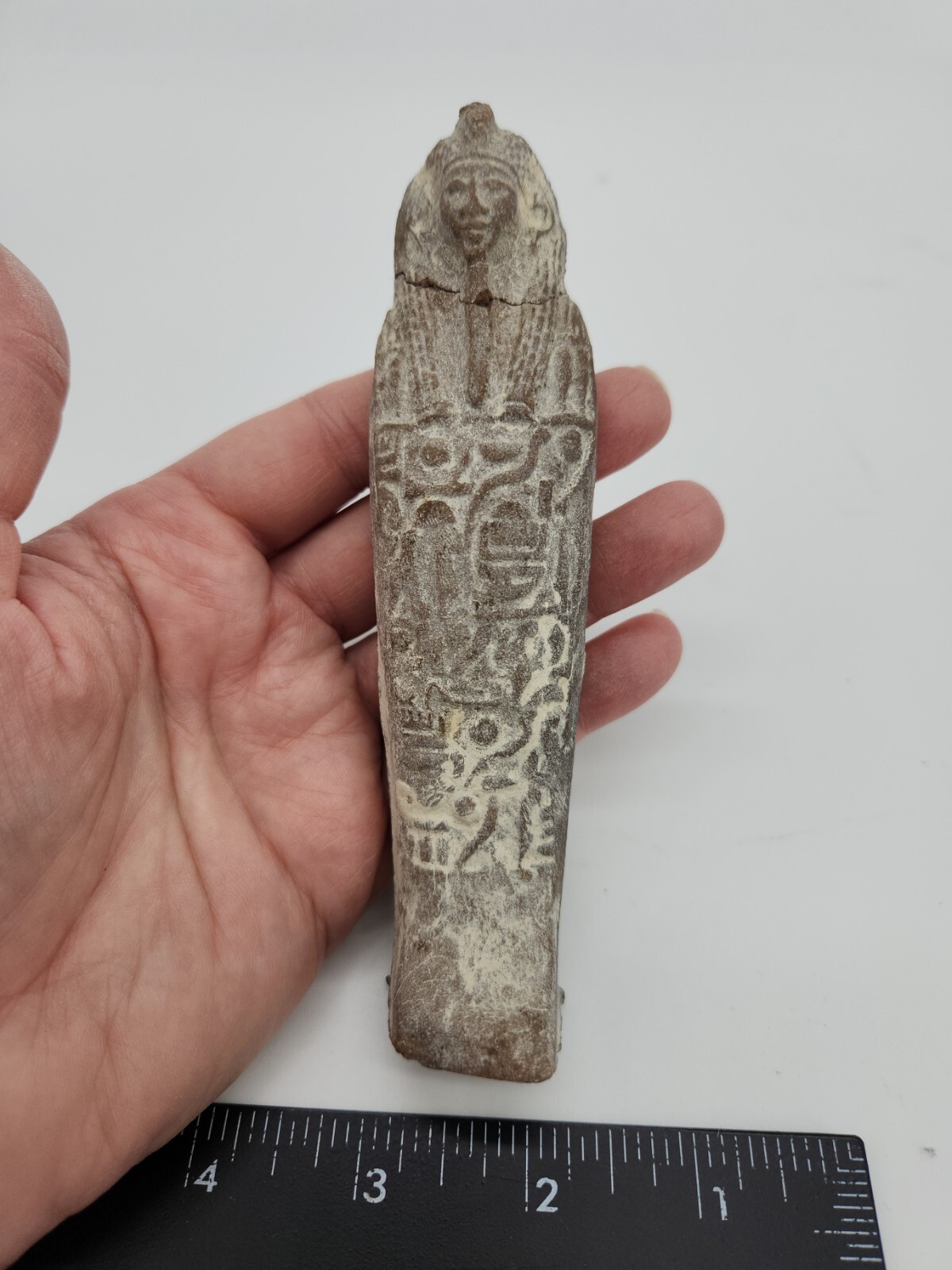 3 Vintage Stone Egyptian Mummies Figurines Gods Hieroglyphic ...