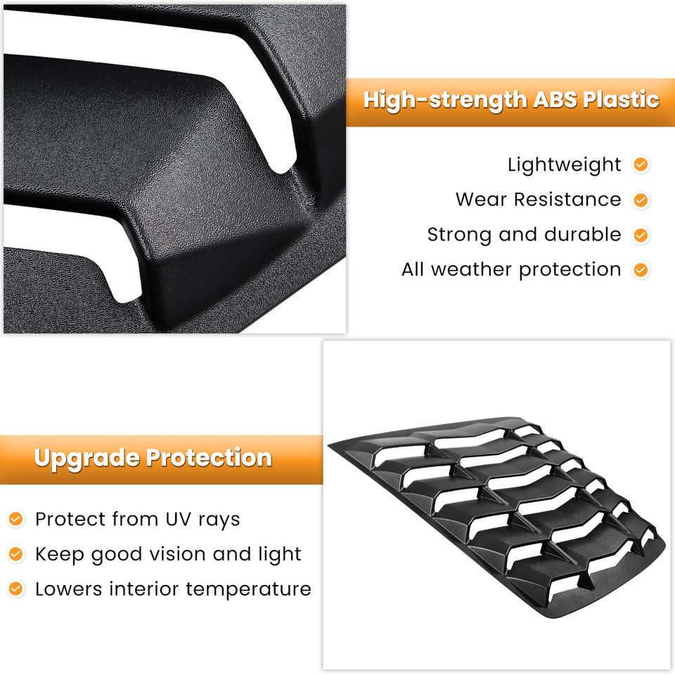 For 2014-2019 C7 Corvette Rear+Side Window Louvers Windshield Sun Shade ...