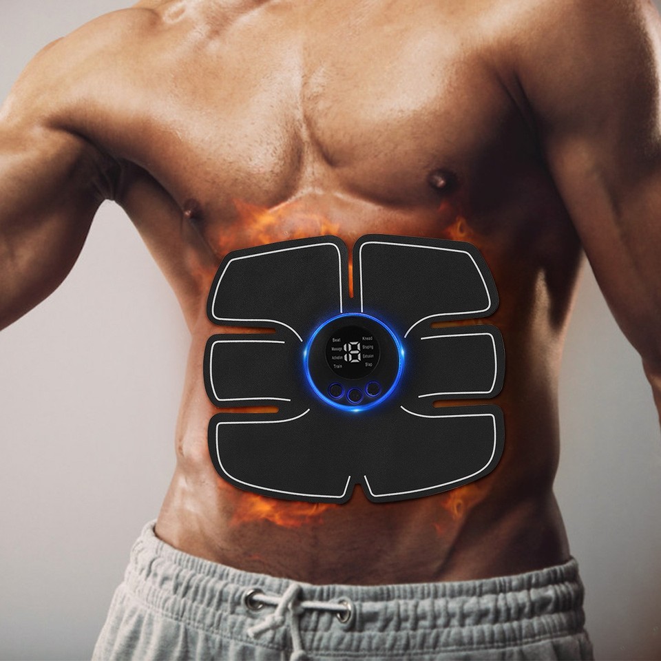 Electric Muscle Toner Machine ABS Toning Belt Simulation Fat Burner ...