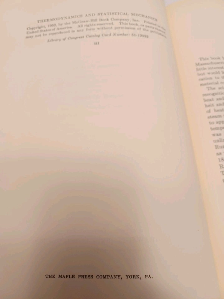 THERMODYNAMICS AND STATISTICAL MECHANICS - Allis & Herlin - Pure and ...