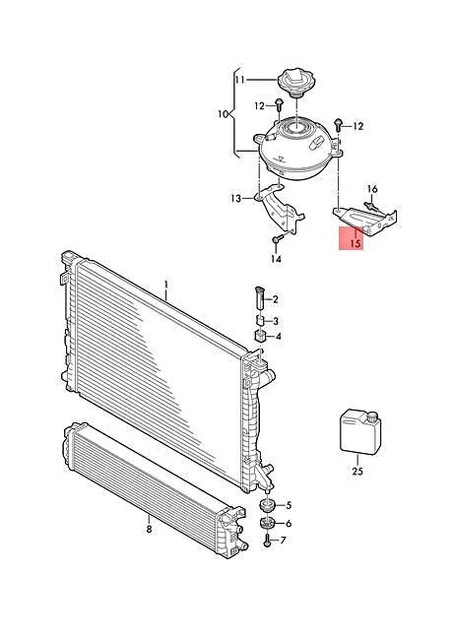 Genuine Radiator Mount Bracket Left for AUDI 2018 Q5 2.0l-l4 80A121232B ...