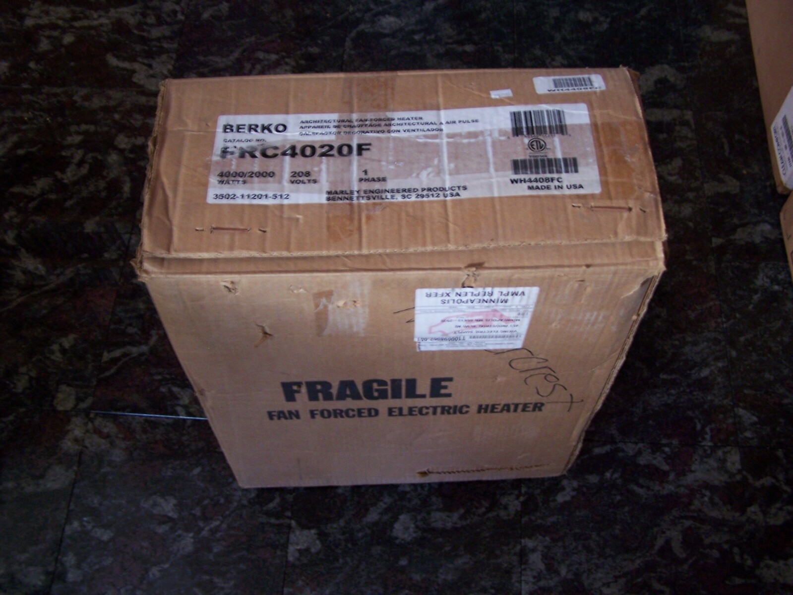 New Berco/Marley WH4408FC Electric Forced Air Wall Heater 4000/2000W ...