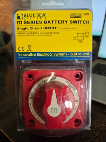 Blue Sea Systems 6006 M-Series Battery Switch Single Circuit On/Off ...