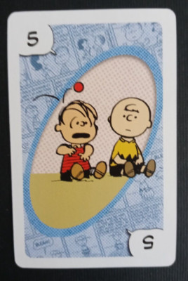 2010 Peanuts Uno Tin Special Edition Card Blue Charlie Brown Linus Van ...
