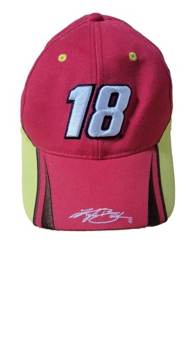NASCAR Kyle Busch #18 M&M’s Racing Wavy Red & Yellow Adjustable Hat Cap ...