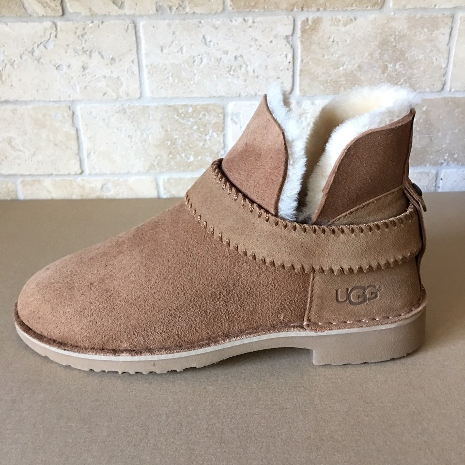 UGG Mckay Chestnut Suede Sheepskin Ankle Boots Booties Size US 11 Women ...