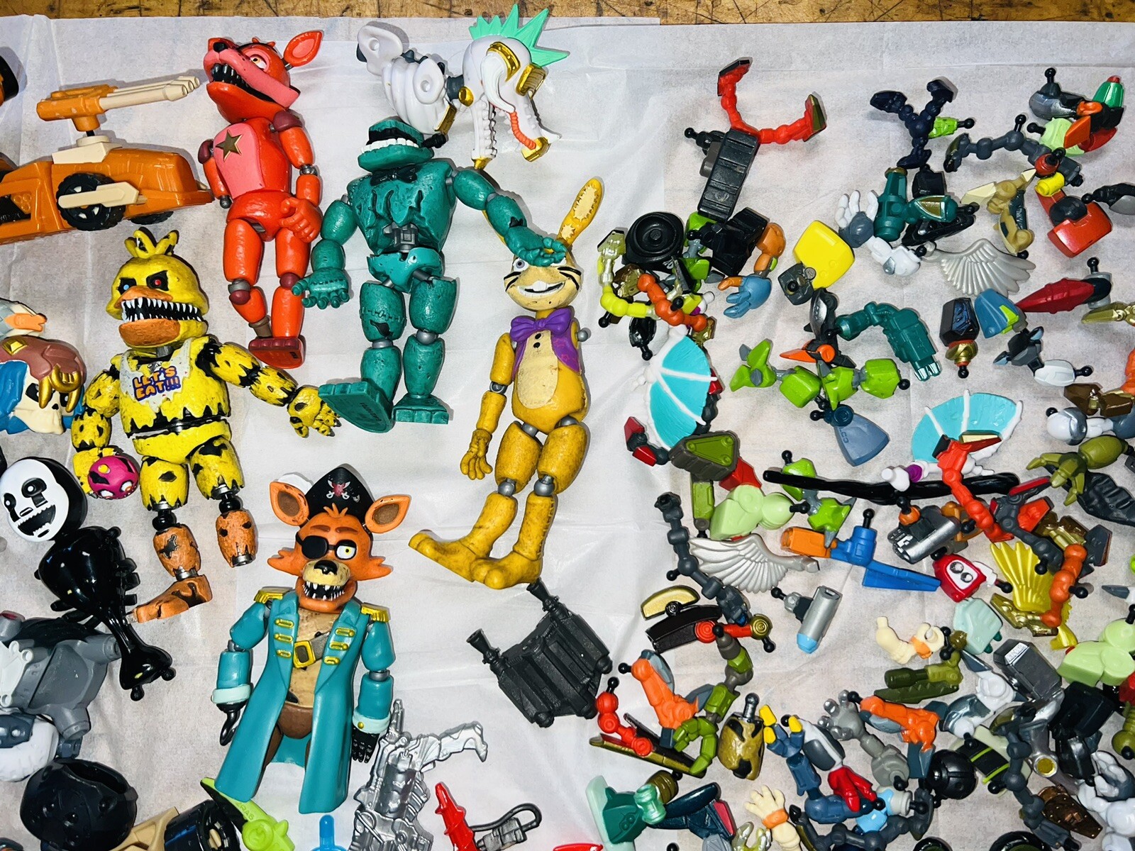 Five Nights Freddy's FNAF Articulated Figures PARTS Lot AND misc Brands ...